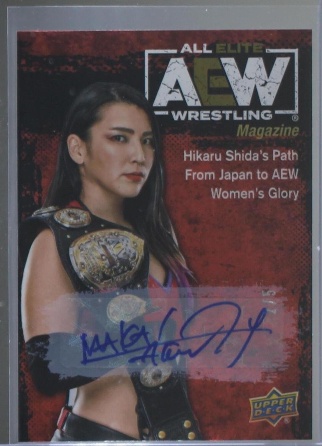 2021 Upper Deck AEW All Elite Wrestling - AEW Magazine Hikaru Shida #88 Dynamite Autographs /5 ...