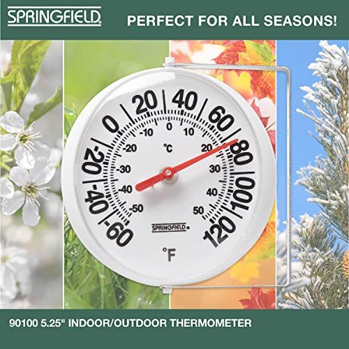 Big and Bold Thermometer with Mounting Bracket, Indoor Outdoor Side ...