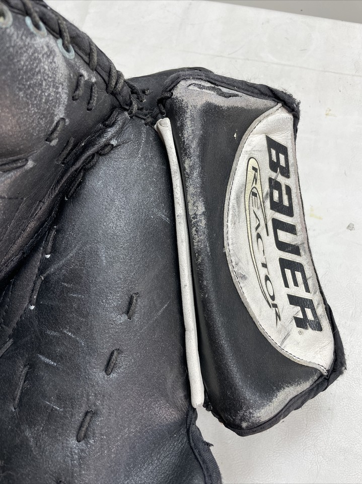 Bauer Reactor 5 SR Ice Roller hockey goalie Catch Glove Trapper Vintage ...
