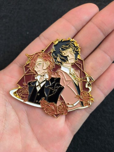 Bungo Stray Dogs Osamu Dazai Chuuya Nakahara Enamel Pin Metal Badge ...