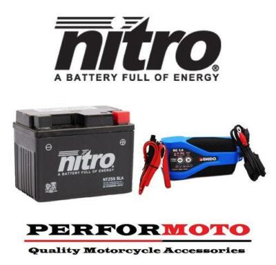 Nitro NTZ5S Gel Battery + Charger to fit YAMAHA T 135 SE Crypton X (06 ...