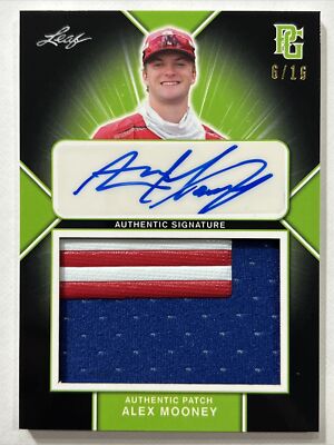 2020 LEAF PG ALL-AMERICAN CLASSIC ALEX MOONEY PATCH AUTO 06/16 M | eBay