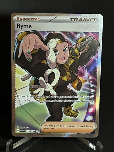 Ryme 221/197 Holo Ultra Rare Full Art Pokemon Obsidian Flames | eBay