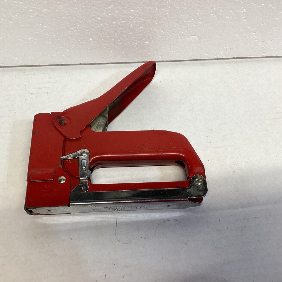 Vintage Swingline Red #800 Heavy Duty Metal Tacker Staple Gun Stapler ...