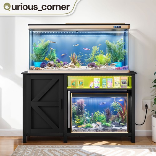 55-75 Gallon Aquarium Fish Tank Stand w/ Power Outlet Turtle Reptile ...