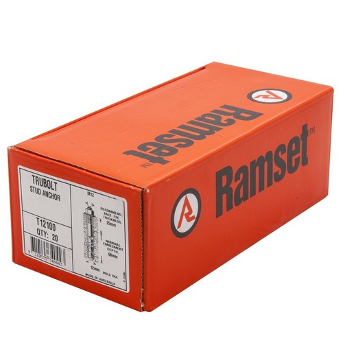 Ramset TruBolt STUD ANCHORS 20Pcs Zinc Plated *Aust Brand - M12x 100mm ...