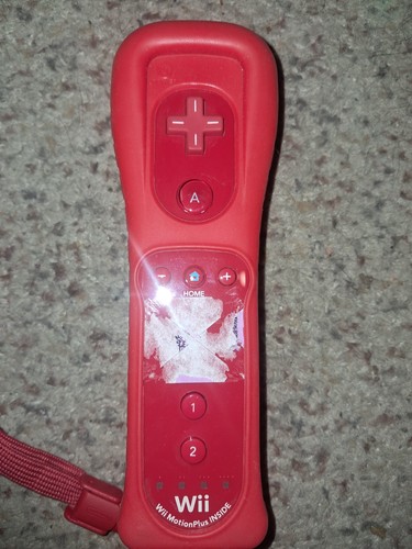 Nintendo Wii Red WiiMote Wii Motion Plus Controller with Strap | eBay