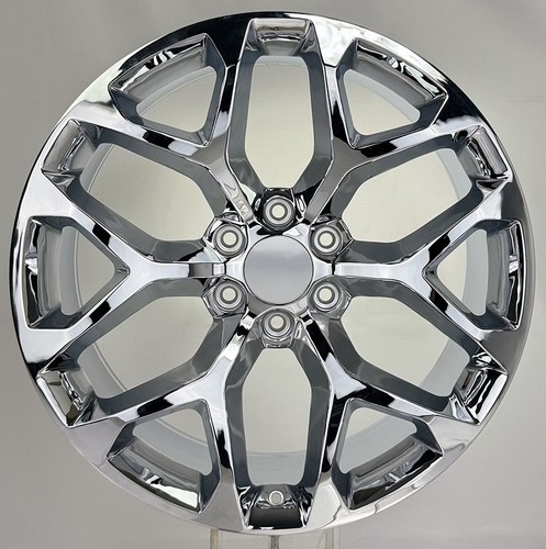 Chrome 22" Snowflake Wheels Rims For Chevy Silverado Suburban Tahoe Z71 ...