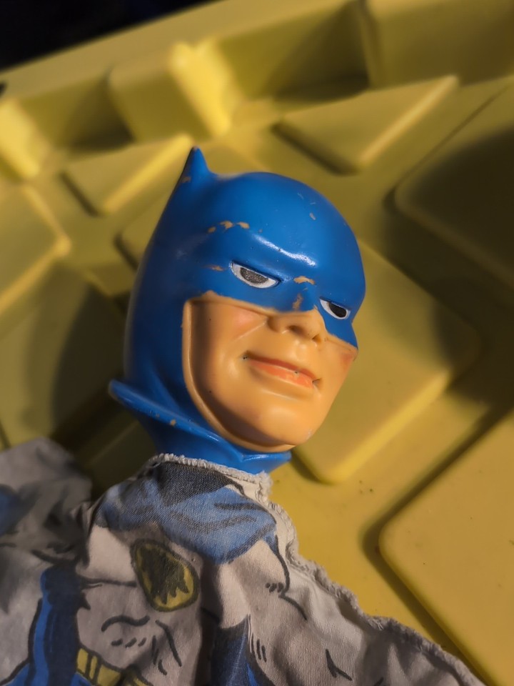 Vintage Batman Hand Puppet, Vinyl Head Cloth Body Ideal Toy Corp 1966 ...