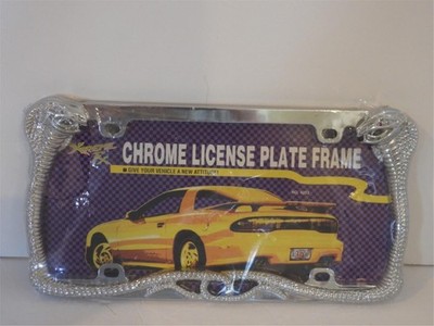 VINTAGE CHROME COBRA SNAKES LICENSE PLATE FRAME NEW 2000 | eBay