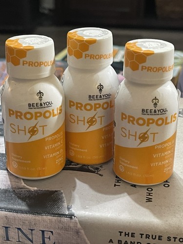 Bee&You Propolis Shot 1.69 Oz Immune Booster 3 Pack Plus bonus Kids ...