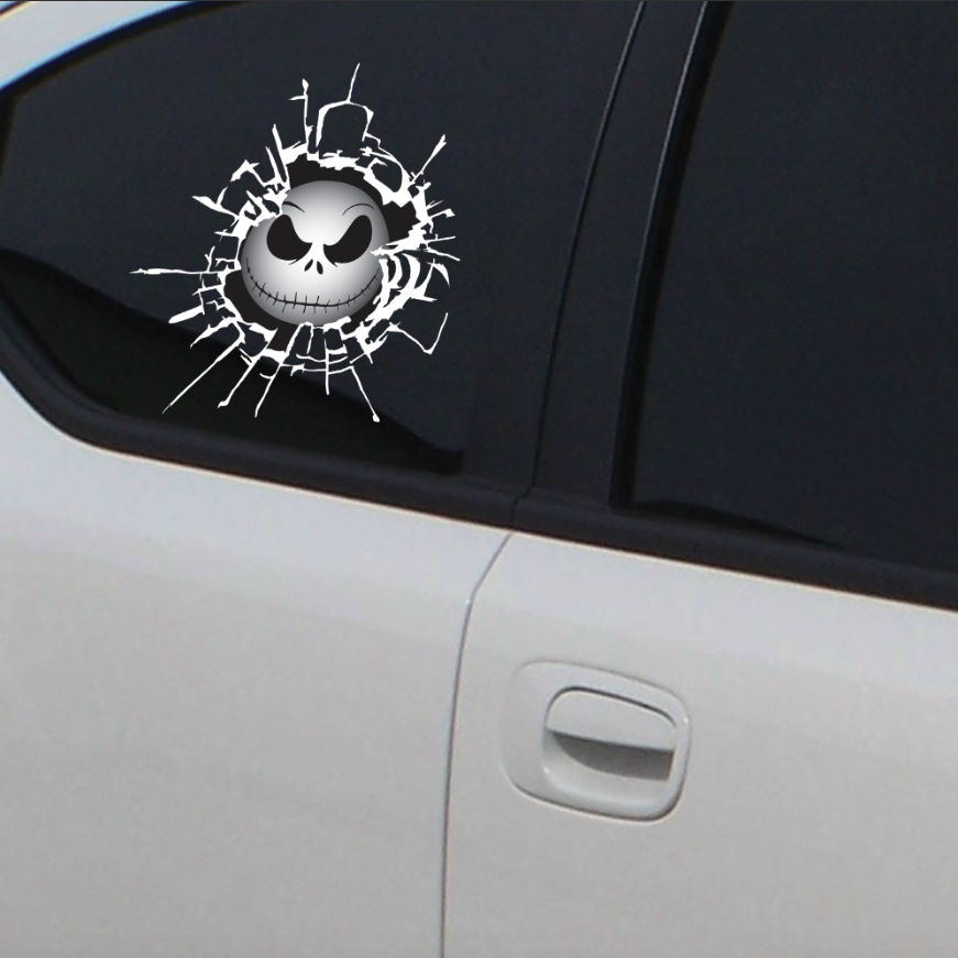 Jack Skellington Broken Glass Sticker Decal For Windows Cars Trucks ...