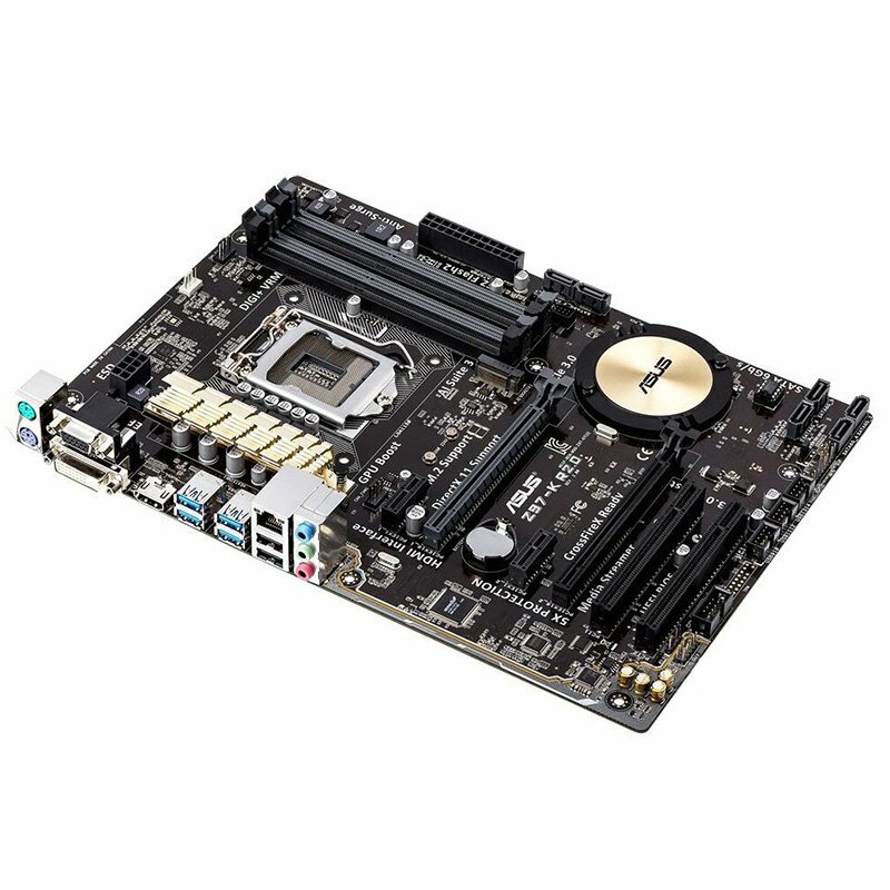 ASUS Z97-k R2.0 Motherboard Intel Z97 Chipset LGA 1150 DVI and VGA HDMI ...