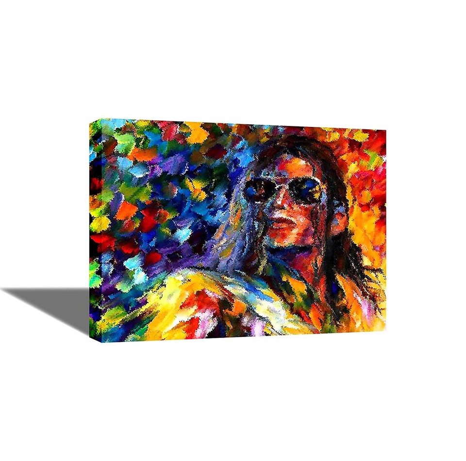 Framed Canvas Gallery Wrap Framed Painting Michael Jackson Abstract Art ...