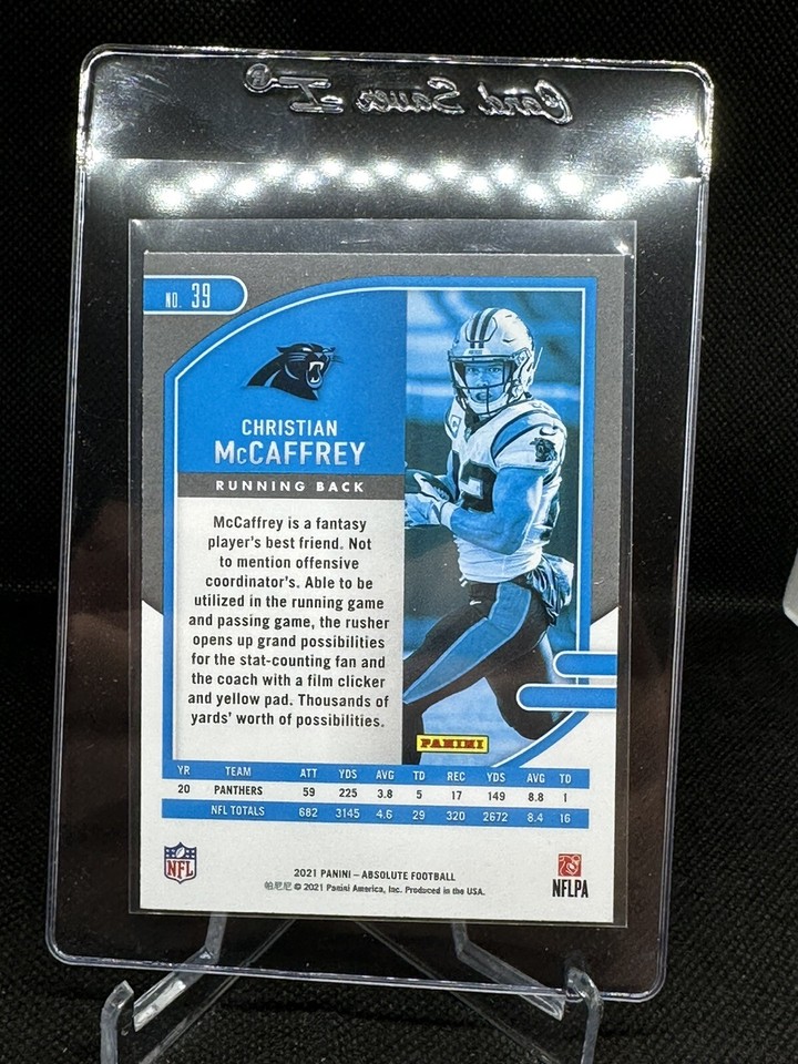 2021 Panini Absolute Green Parallel #39 CHRISTIAN MCCAFFREY Carolina ...