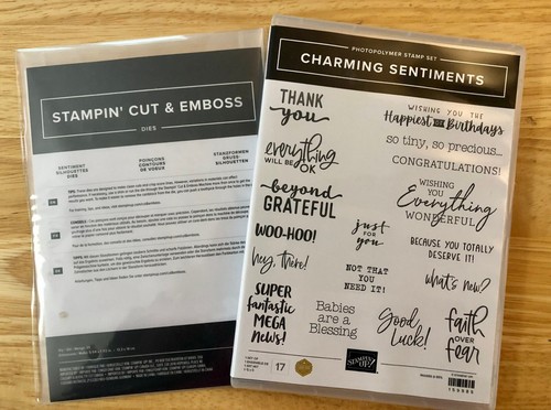 Stampin Up Charming Sentiments and Sentiment Silhouettes Dies***NEW ...