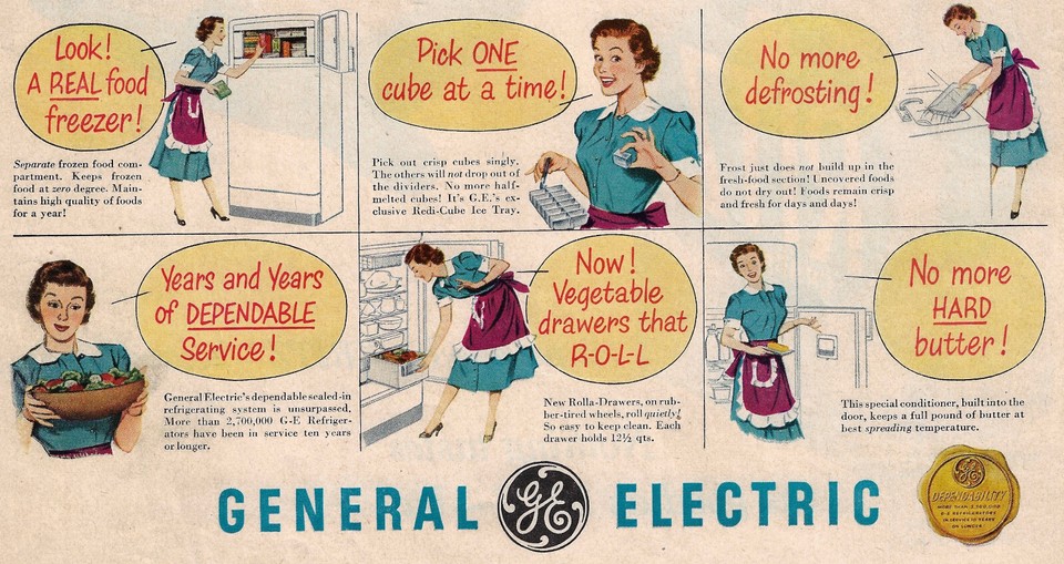 GE General Electric Refrigerators Print Ad Appliances Bridgeport CT ...