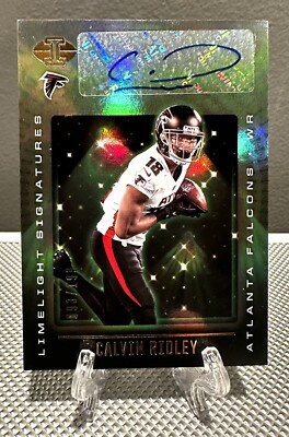 2021 Illusions CALVIN RIDLEY #/199 SP Auto Limelight Signatures🔥Falcons ...