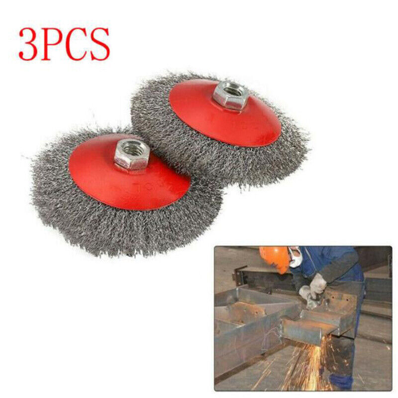 3pcs 115mm Angle Grinder Steel Wire Brush Rotary Steel Wire Wheel Cup ...