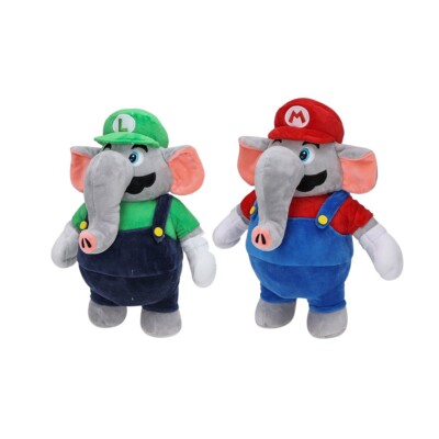 2X Mario & Luigi Elephant Super Mario Bros Wonder Plush Toys Stuffed ...