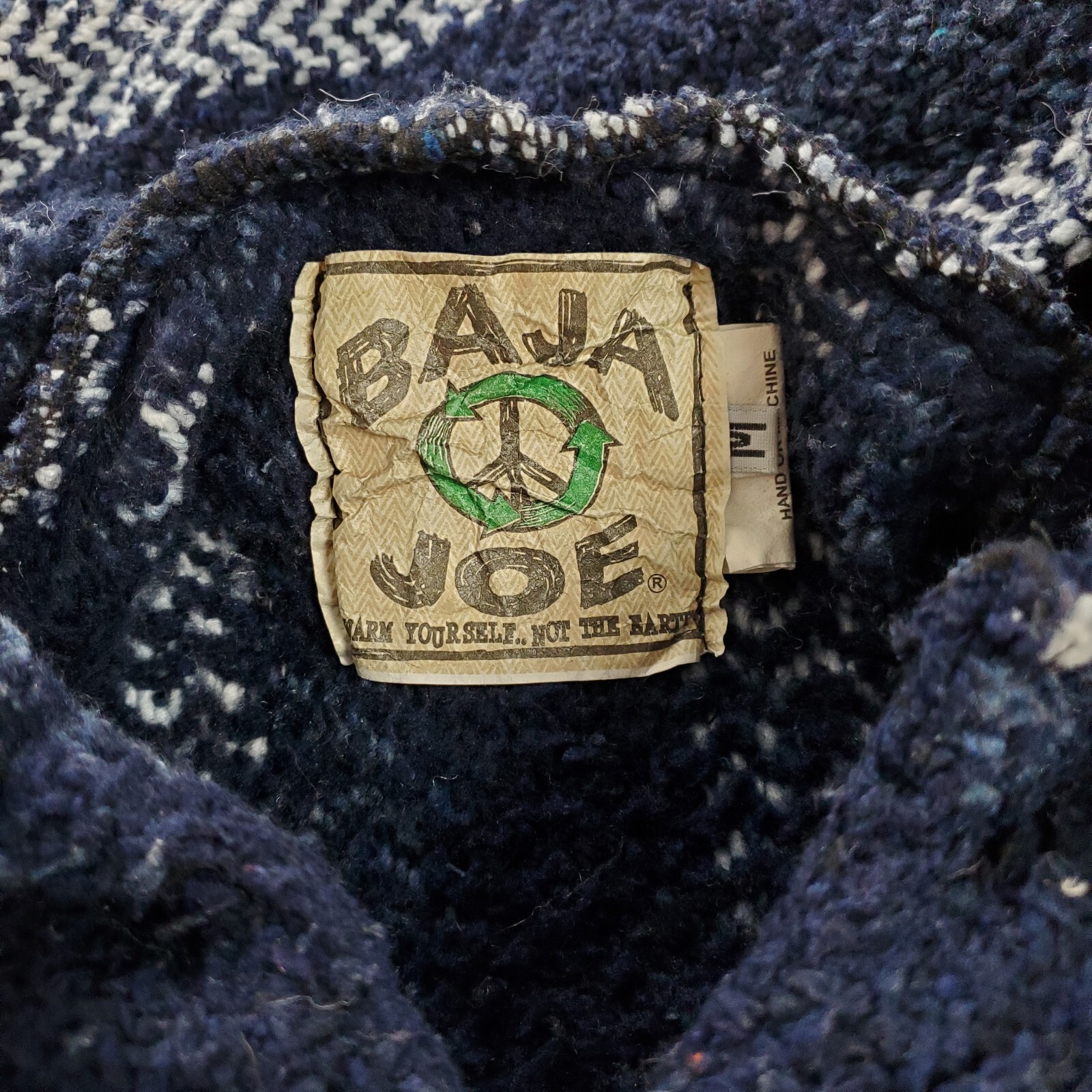 Baja Joe Mens M Knit Pullover Sweater Poncho Mexican Ron Jon ...