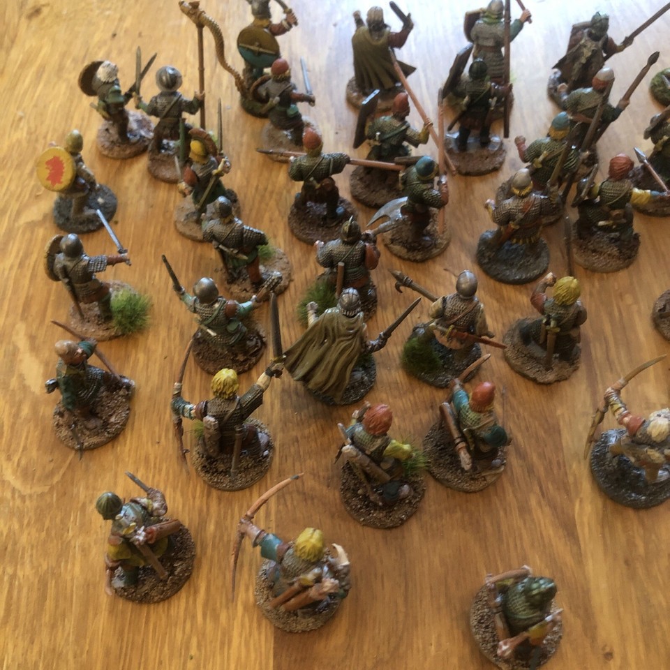 28mm Medieval Norman Danish Vikings Peasant Spearmen Swords Bow ...