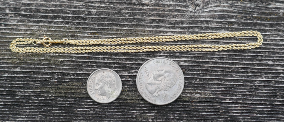 Vintage Michael Anthony 14kt Yellow Gold Rope Style Chain - 20.25" Long ...