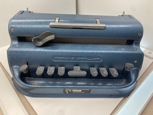 PERKINS SCHOOL FOR THE BLIND BRAILLE TYPEWRITER BRAILLER | eBay