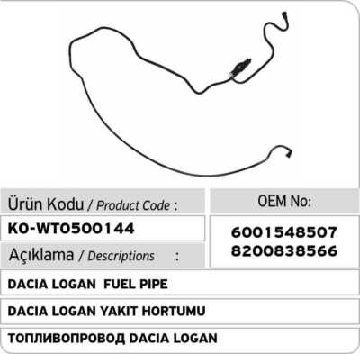 Dacia Logan 1.5 DCI Fuel Line with Hand Pump 6001548507 8200838566 | eBay
