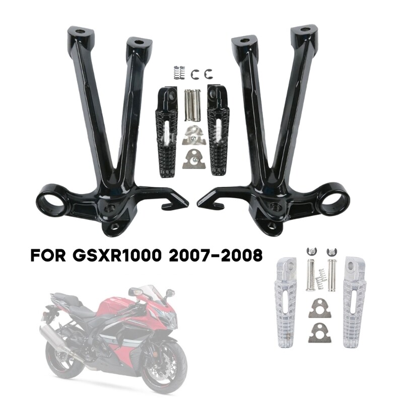 Motorcycle Rear Footrest Foot Pegs Bracket Set For GSXR1000 2007-2008 ...