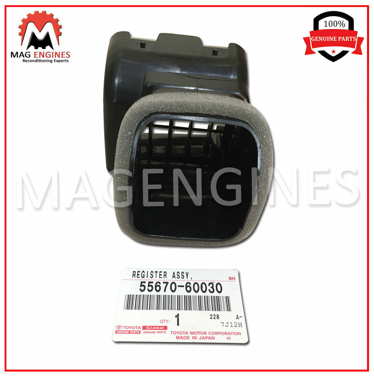 55670-60030 GENUINE OEM REGISTER ASSY, INSTRUMENT PANEL, NO.3 ...