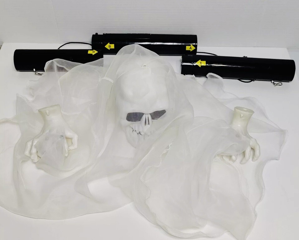 Vintage Gemmy Floating Ghost Motion Activated Animated Halloween Sound ...