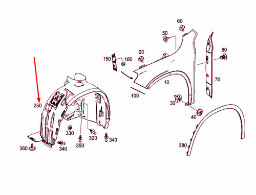 Mercedes-Benz GLA X156 Front Right Wheel House Covering A1566907400 OEM ...