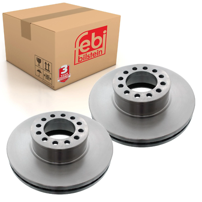 Pair of Front Brake Disc Fits MAN HOC NL SR TGA TGL TGM TGS TGX Febi ...