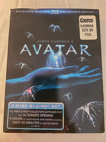 Avatar Extended Blu-ray Collector's Edition (Blu-ray, 2009, 3-Disc) New ...