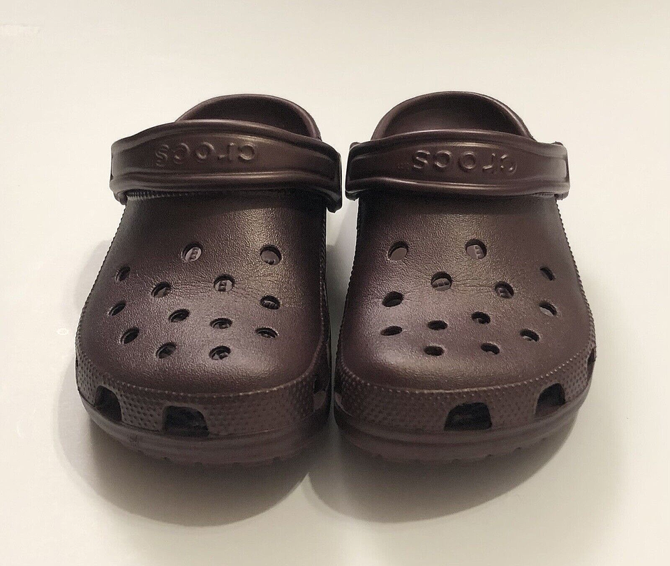 EUC CROCS UNISEX BURGUNDY AUTHENTIC CLASSIC CLOG SLIP-ON SHOES MEN'S 4 ...