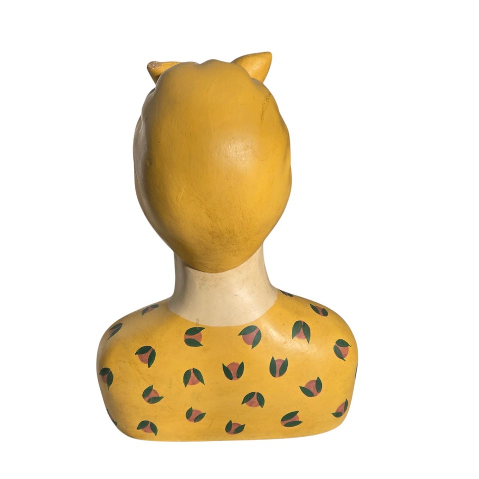 1920's Bathing Beauty Figurine Girl Colorful Retro Head Bust Sculpture ...