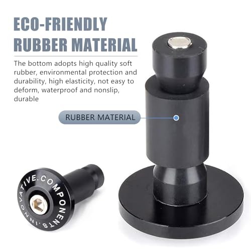 2 PCS Motorcycle Handlebar Rod End Plug, Alloy Rubber Shockproof Large ...