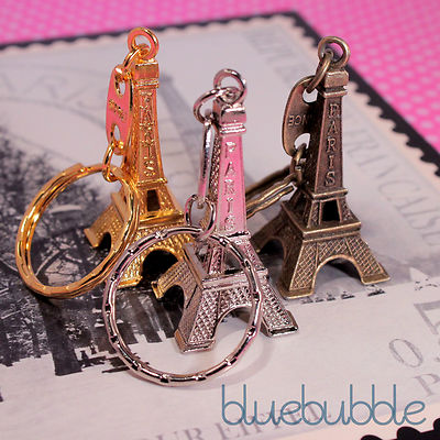 EIFFEL TOWER KEY RING CHAIN CUTE KITSCH LOVE PARIS FRANCE FRENCH BOHO ...