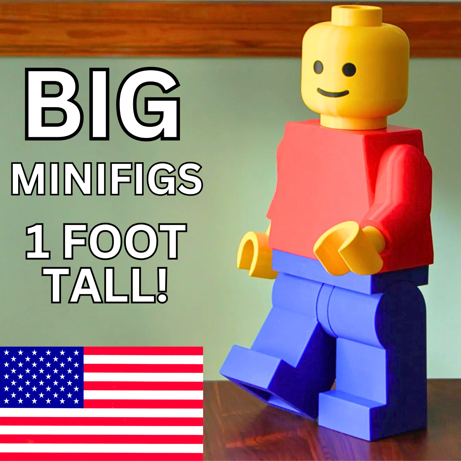 Custom BIG oversize Minifig LEGO Mini fig ornament display 1' FOOT TALL ...