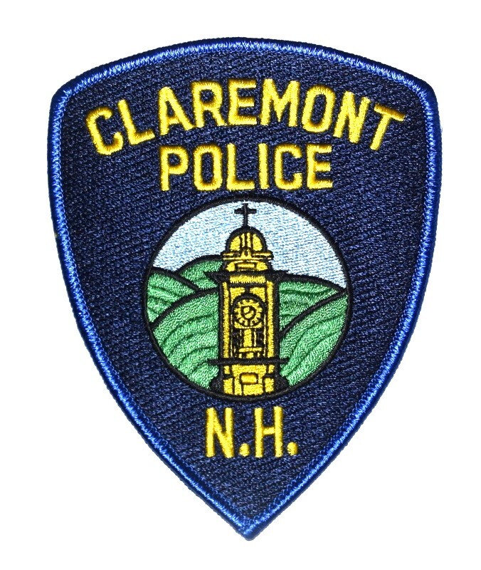 CLAREMONT NEW HAMPSHIRE NH Sheriff Police Patch CLOCK TOWER CROSS HILLS ...