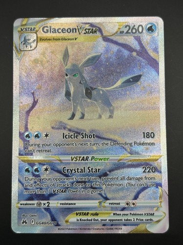 Glaceon VSTAR GG40/GG70 Crown Zenith: Galarian Gallery Holo | eBay