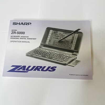 Sharp ZR-5000 Operation Manual ONLY Keyboard Enhanced PDA | eBay