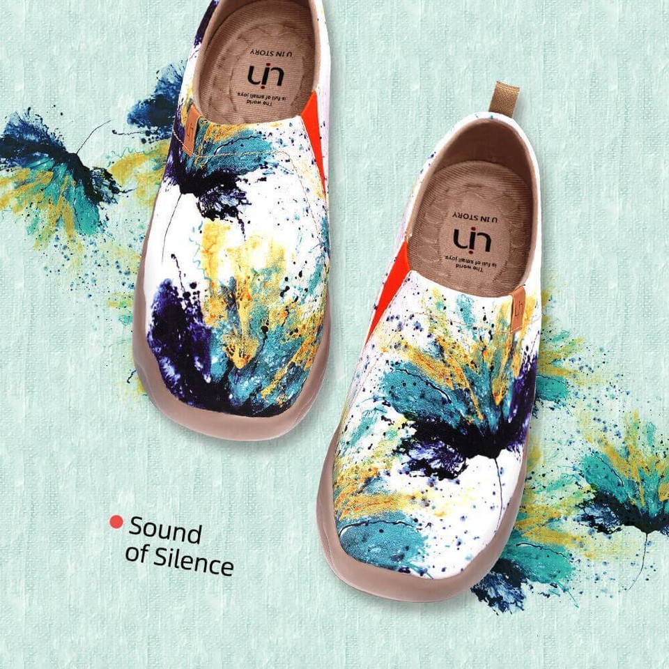 Women's Size NWT UIN Slip On Shoes Canvas Comfortable Loafers "Sound of ...