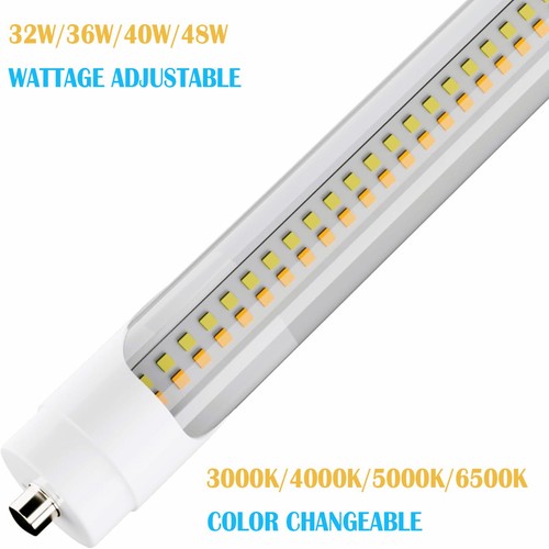 8ft LED Tube Light T8 Single Pin & CCT Changeable Led Shop Ballast ...