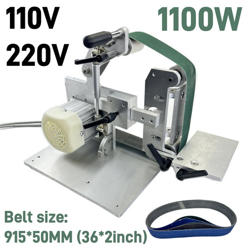 110V/220V 1100W 915x50mm Brushless Belt Machine Polishing Grinding Belt ...