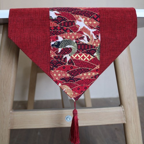 Table Runner Tassel Edge Desk Furniture Cover Tablecloth Party Home ...