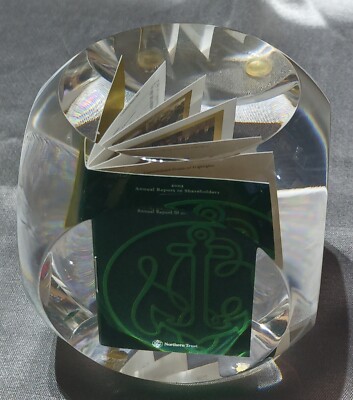 Northern Trust Bank 2003 Annual Report- To Share Holders Paperweight ...