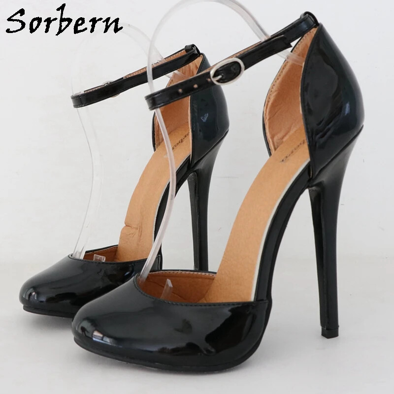 14Cm High Heel Two Piece Pump Shoes Women Stilettos Cute Round Toe ...