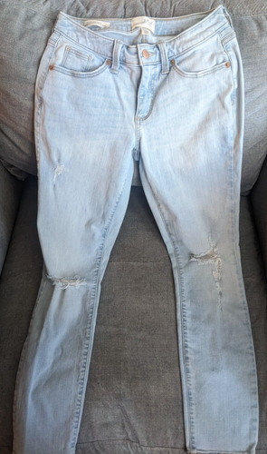 Universal Thread Jeans Womens 2/26S Mid Rise Curvy Skinny Blue Denim ...